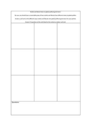 Component 3: Global Politics - Global governance: political ...