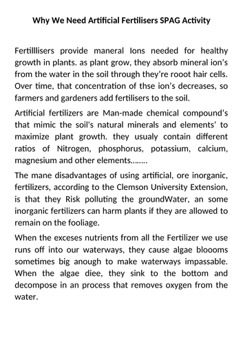 KS4 AQA GCSE Chemistry (Science) Making Fertilisers Lesson & Activities ...