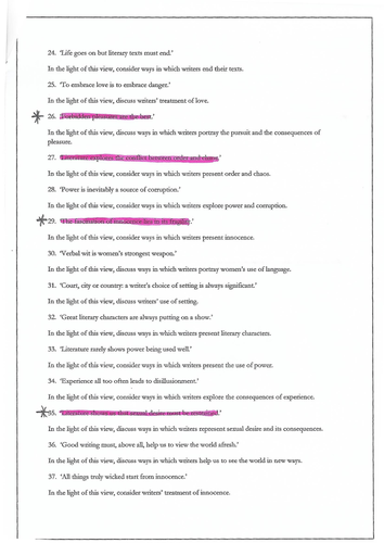 Drama and poetry Paper 1 section 2 practice questions | Teaching Resources