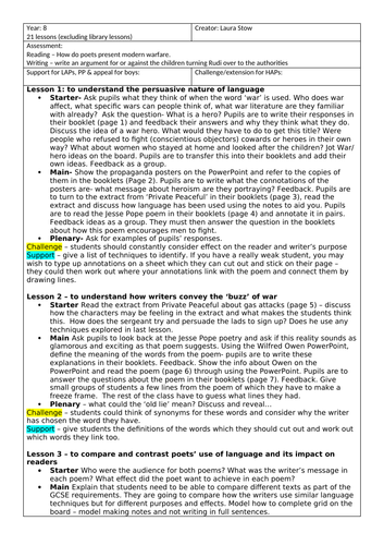 War Poetry & The Machine Gunners bundle | Teaching Resources