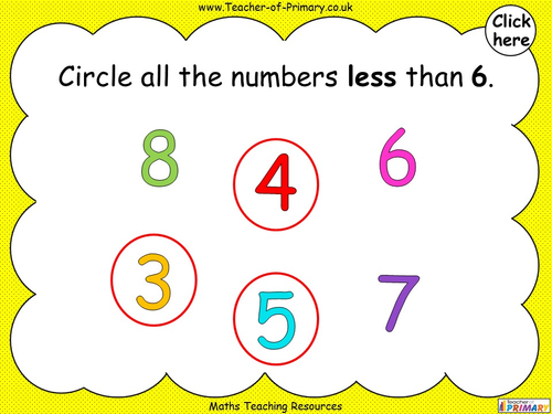 Comparing Numbers within 10 - Year 1 | Teaching Resources