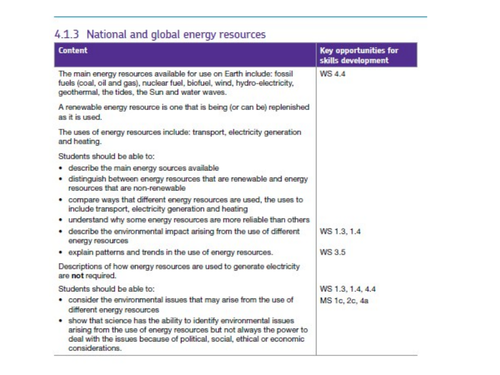 AQA GCSE Physics National and Global Energy | Teaching Resources