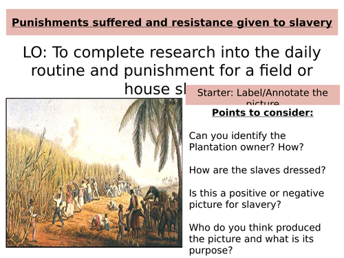 Punishment and resistance of enslave people during the Transatlantic ...