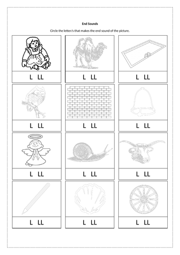 Phonics - End Sound Worksheets (SEN - EAL) | Teaching Resources