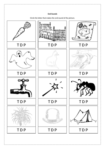 Phonics - End Sound Worksheets (SEN - EAL) | Teaching Resources