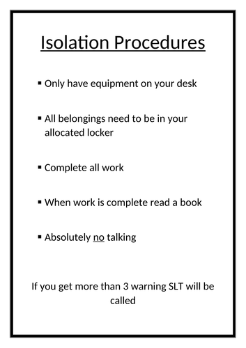 Internal Isolation Pack Teaching Resources