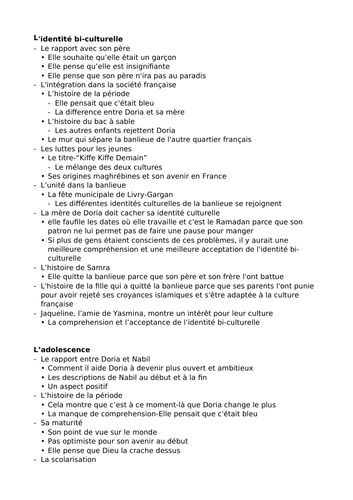 Kiffe Kiffe Demain themes | Teaching Resources