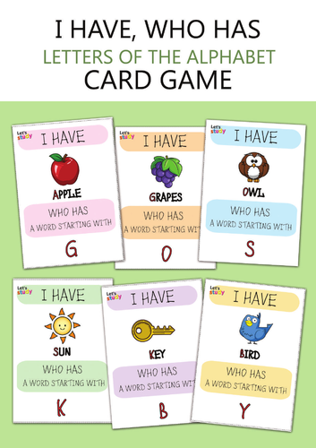 I Have, Who Has Alphabet Game | Teaching Resources