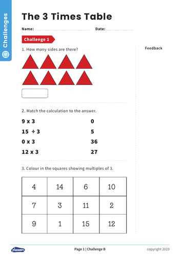 3 Times Table Resource Pack: Teaching, Practising & Investigating ...