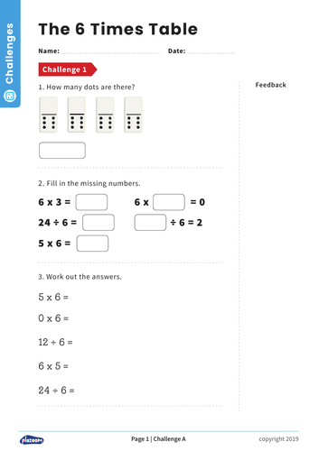 6 Times Table Resource Pack: Teaching, Practising & Investigating ...