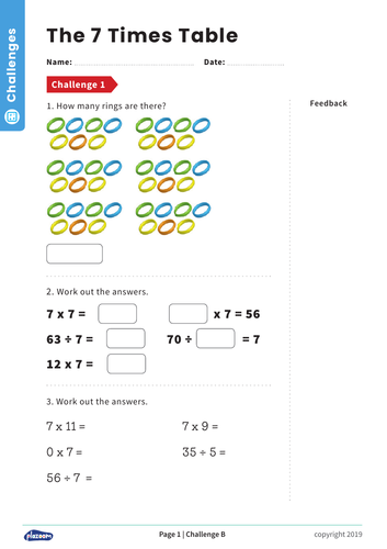7 Times Table Resource Pack: Teaching, Practising & Investigating ...