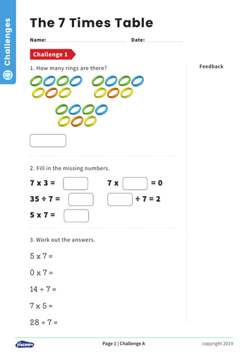 7 Times Table Resource Pack: Teaching, Practising & Investigating ...