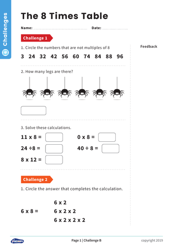 8 Times Table Resource Pack: Teaching, Practising & Investigating ... 8 Times Table Resource Pack: Teaching, Practising & Investigating ...