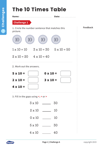 10 Times Table Resource Pack: Teaching, Practising & Investigating ...