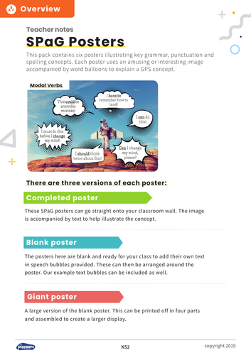 "Interactive SPaG Displays: Key Stage 2 – Expanded Noun phrases, Modal ...