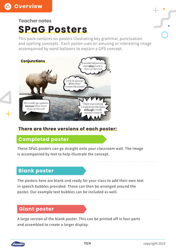 Interactive SPaG Displays: KS2 – Conjunctions, Present Perfect Tense ...