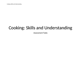 Cooking Skills Assessment Programme - Inclusion | Teaching Resources