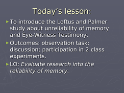 IB Psychology Reliability of Cognitive Processes | Teaching Resources