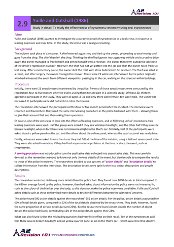 IB Psychology Reliability of Cognitive Processes | Teaching Resources