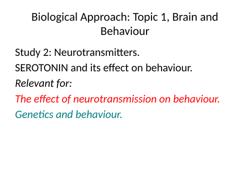 IB Psychology The Brain and Behaviour | Teaching Resources