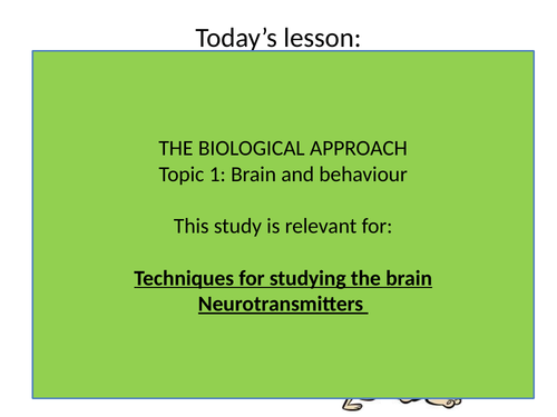 IB Psychology The Brain and Behaviour | Teaching Resources