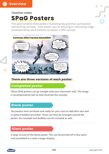 Interactive SPaG Displays: Lower KS2: Commas after Adverbials ...