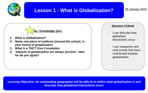 Global Governance and Systems - Lesson 1: Globalisation | Teaching ...