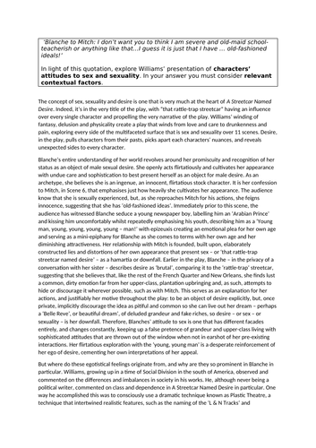 8x A* 'A STREETCAR NAMED DESIRE' ESSAYS for A Level English Literature ...