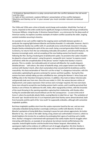 8x A* 'A STREETCAR NAMED DESIRE' ESSAYS for A Level English Literature ...