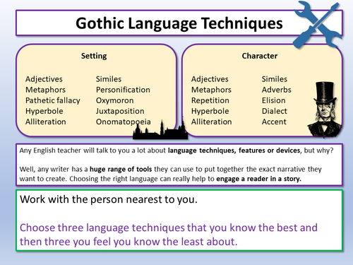 Gothic Language Techniques | Teaching Resources