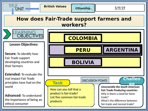 Fair Trade & Sustainability Project | Teaching Resources