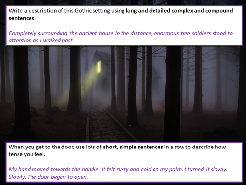 Gothic Sentences | Teaching Resources