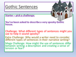 Gothic Sentences by Lead_Practitioner | Teaching Resources