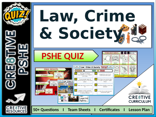 Law Crime & Society Quiz | Teaching Resources