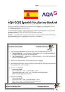 AQA GCSE Spanish Vocabulary Booklet | Teaching Resources
