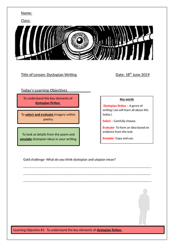 Year 10 Observed Lesson - Introduction to Dystopia | Teaching Resources