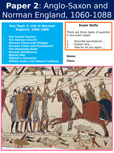 KT3 Anglo-Saxon and Norman England Lessons and Workbook | Teaching ...