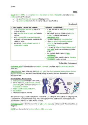 AQA Biology section 4 notes | Teaching Resources