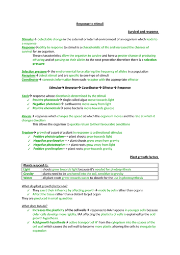 Alevel Biology AQA notes | Teaching Resources