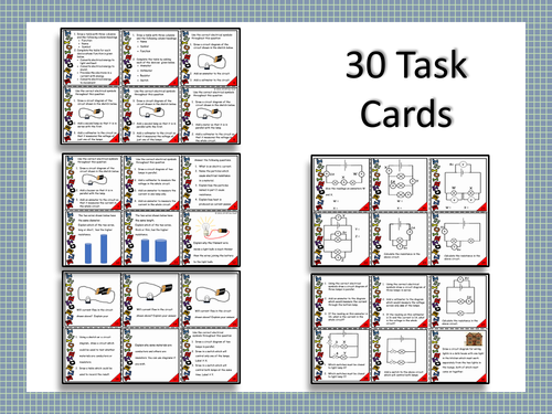 Current Electricity 30 Task Cards KS3 | Teaching Resources