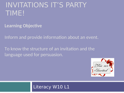 KS2 English - By Invitation Only! | Teaching Resources