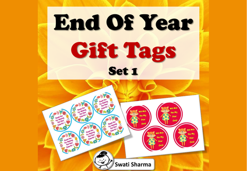 End Of Year Gift Tags, Set 1 | Teaching Resources