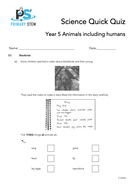 Primary Science Quick Quizzes Year 5 | Teaching Resources