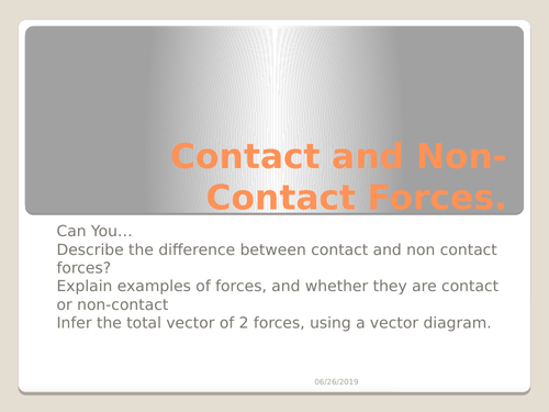 AQA 9-1 Contact & non-contact forces | Teaching Resources