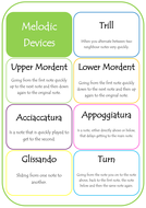 Harmonic and Melodic Devices Poster and Display | Teaching Resources