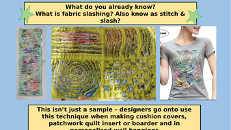 Art Textiles Skills: Fabric Slashing | Teaching Resources