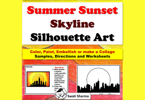 Fall, Summer, Sunset Skyline, Cityscape, Silhouette Art Project ...