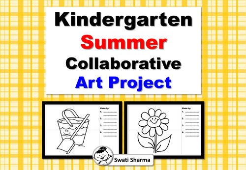 Kindergarten Summer Collaborative Art Project/Painting/Coloring ...