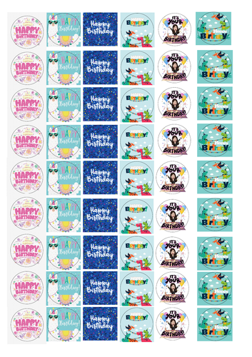 Sticker Templates. Plain and Birthday | Teaching Resources