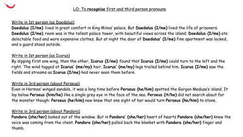 Year 3: Greek Myths (Week 3 of 3) | Teaching Resources